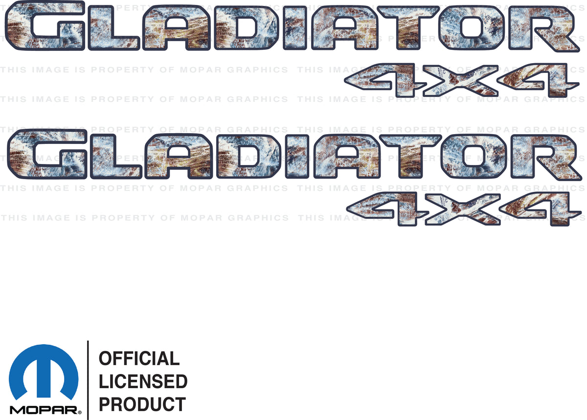 JT "Gladiator 4x4 " Decal - REALTREE® Aspect Camo – Mopar Graphics