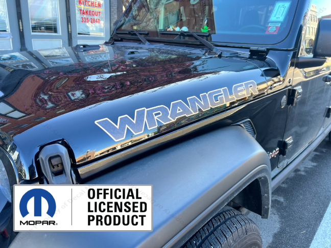 Jeep WRANGLER Hood 3D Topo Map Black Tan – Mopar Graphics