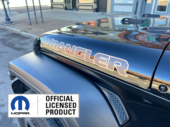 Jeep WRANGLER Hood 3D Topo Map Black Tan – Mopar Graphics