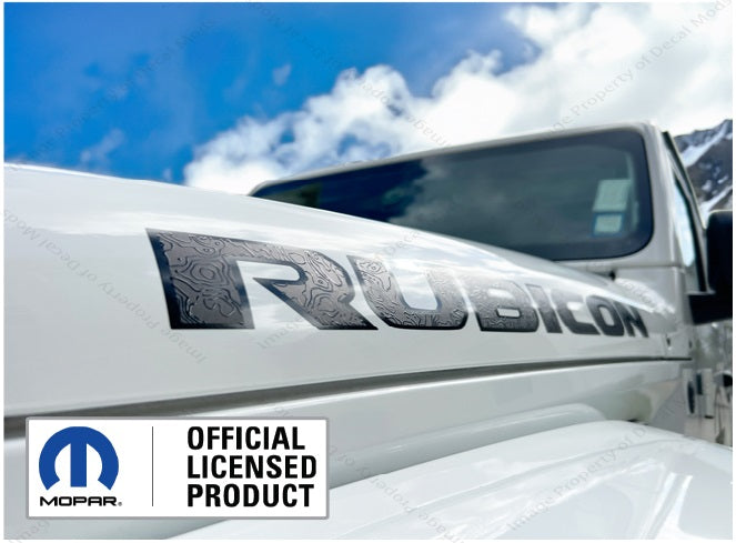 Jeep Rubicon Hood Decals 3D Map – Mopar Graphics