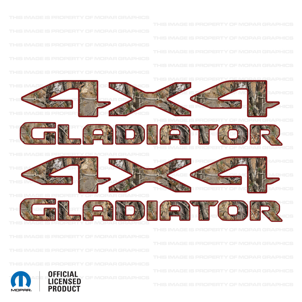 JT "4x4 Gladiator" Decal - REALTREE® AP Camo – Mopar Graphics