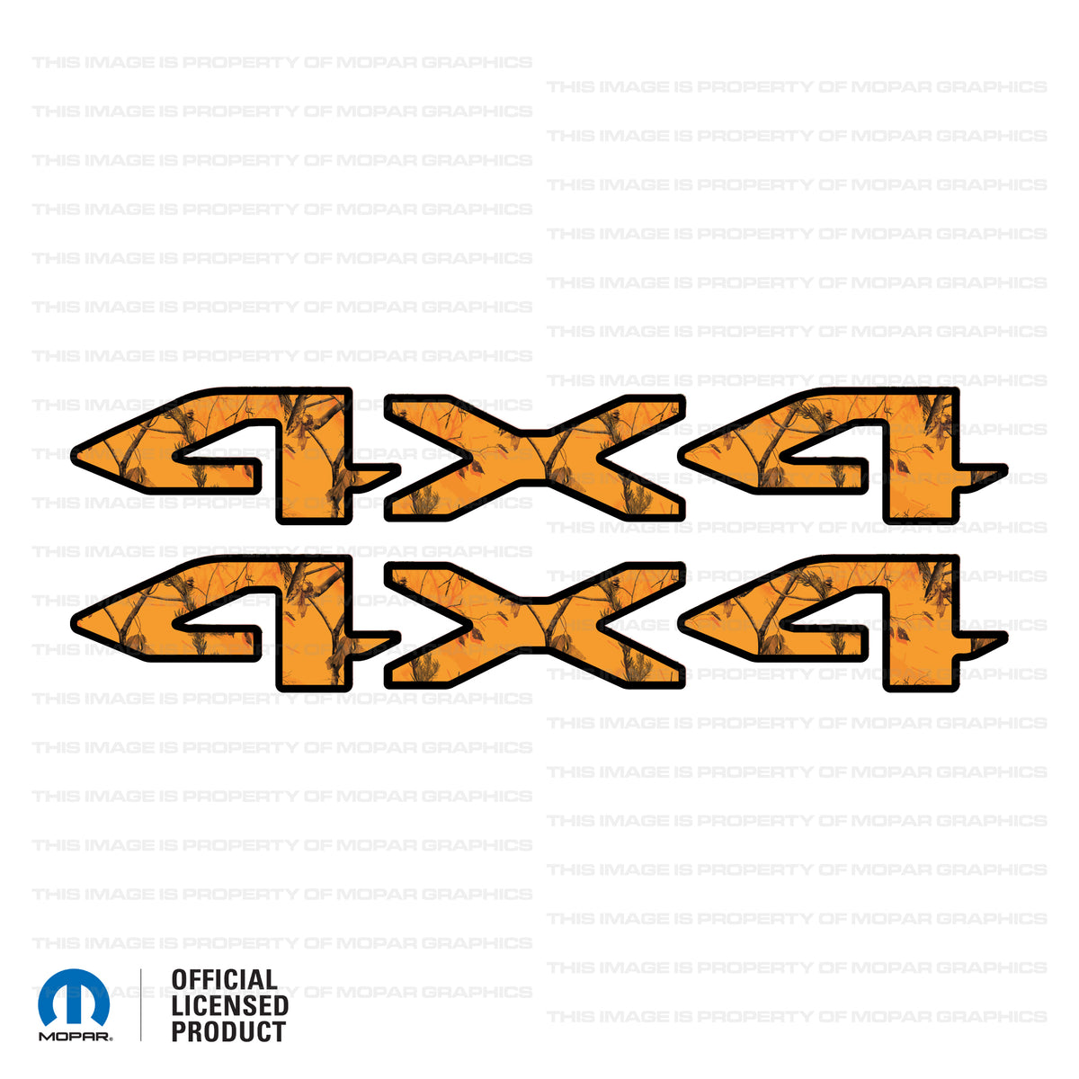 JT "4x4" Decal - REALTREE® AP Blaze Camo – Mopar Graphics