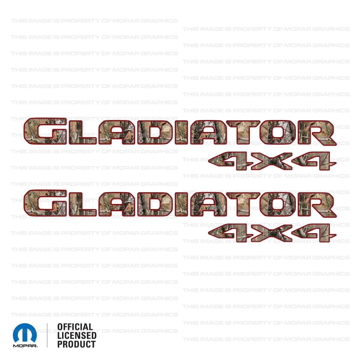 JT "Gladiator 4x4 " Decal - REALTREE® AP Camo – Mopar Graphics