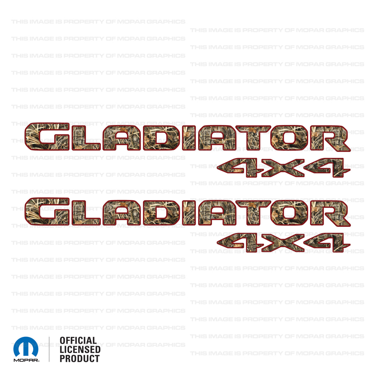 JT "Gladiator 4x4 " Decal - REALTREE® AP Max4 Camo – Mopar Graphics