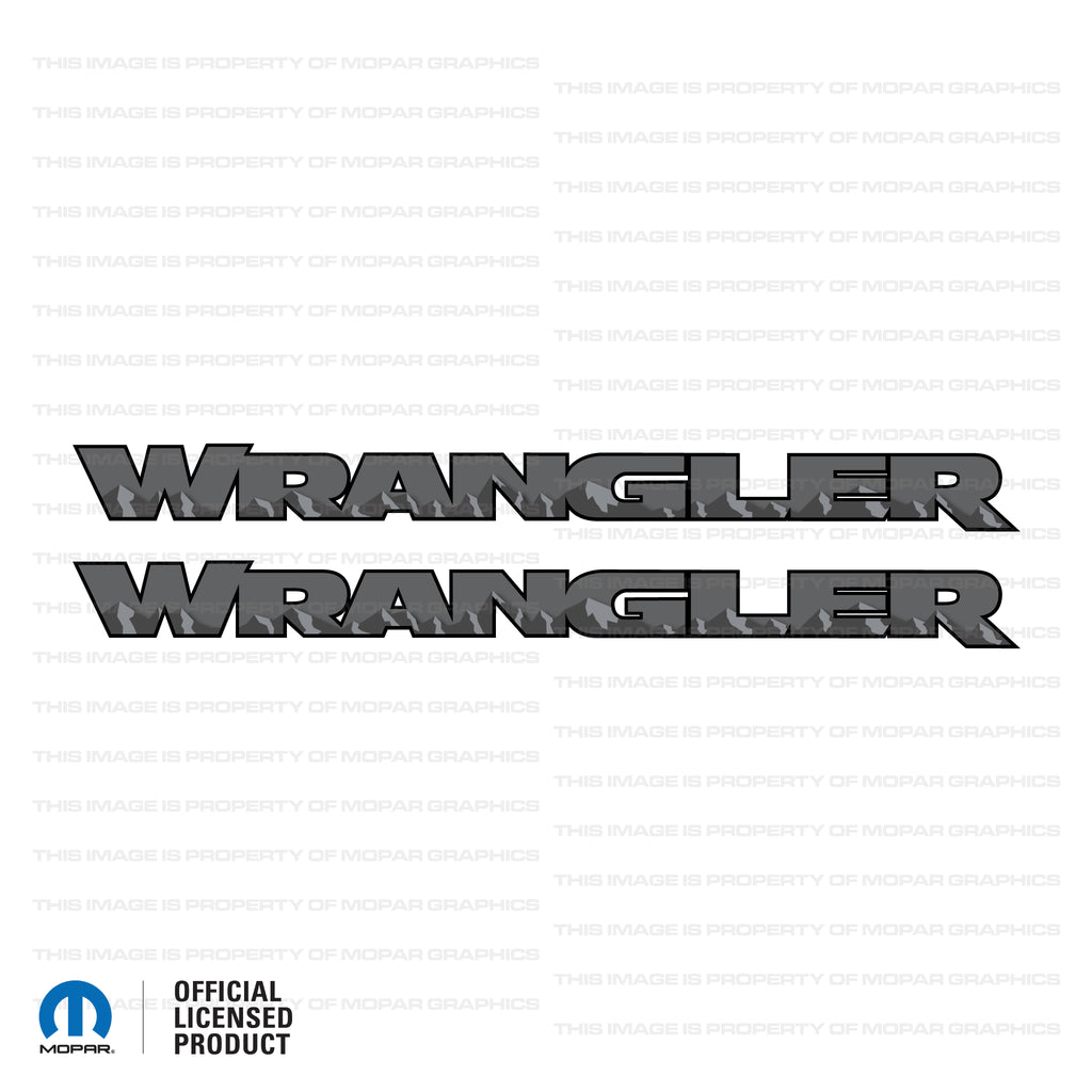 JK "Wrangler" Hood Decal - Mountain Range – Mopar Graphics