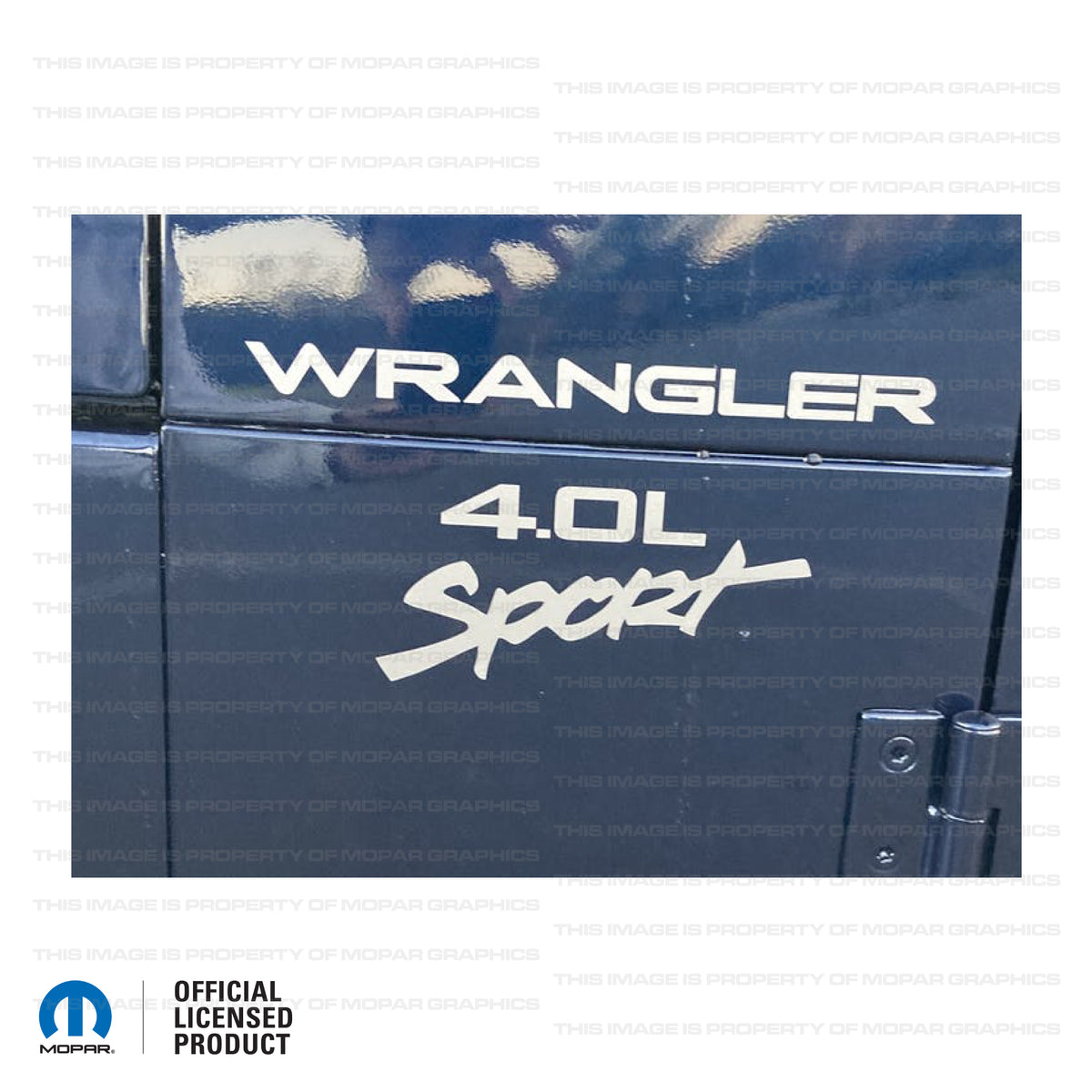 TJ "4.0L" Fender Decal - Factory OEM Replacement - Metallic Silver ...