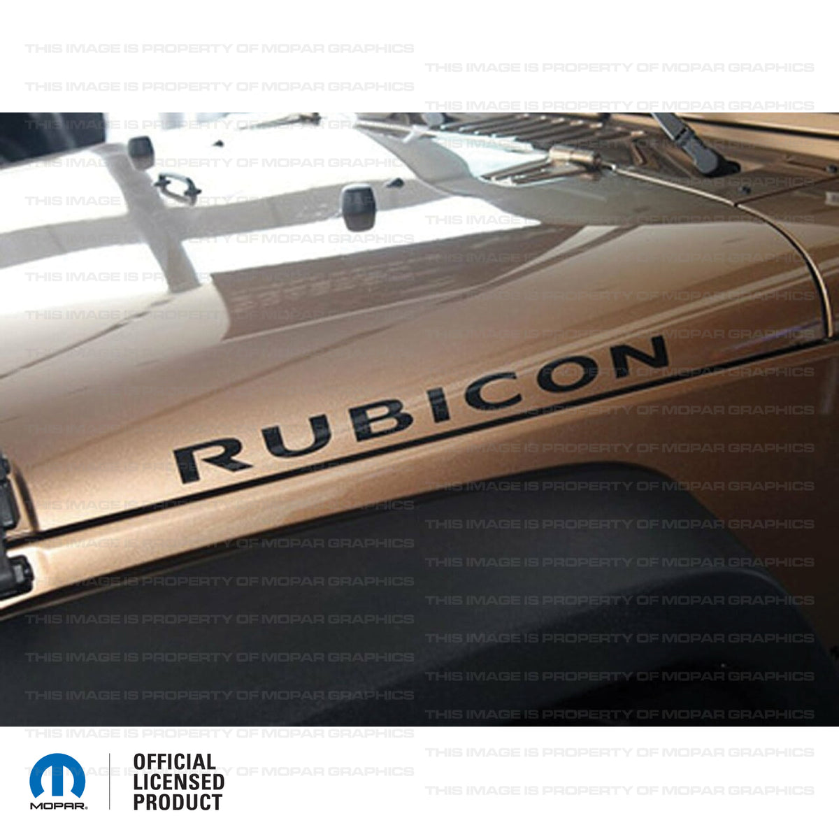 TJ "Rubicon" Hood Decal - Factory OEM - Gloss Black – Mopar Graphics