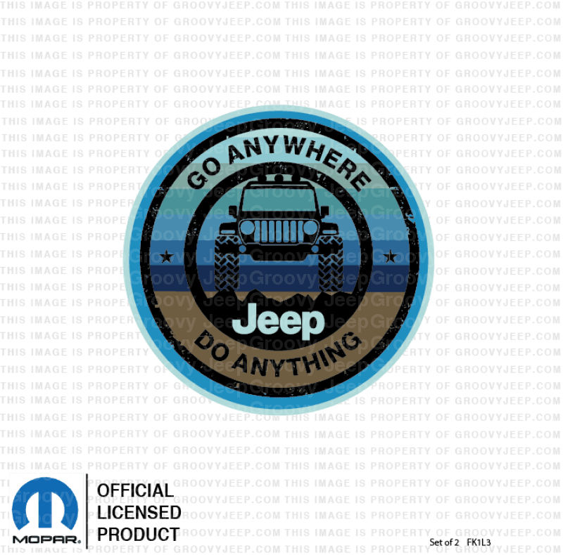 Set of 2 - "Go Anywhere" Fender Decal - Cool – Mopar Graphics