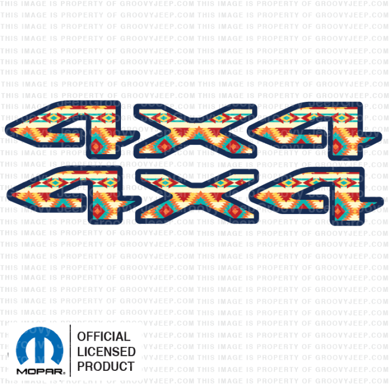 "JT" Jeep Gladiator "4x4" Bedside Aztec 1 – Mopar Graphics